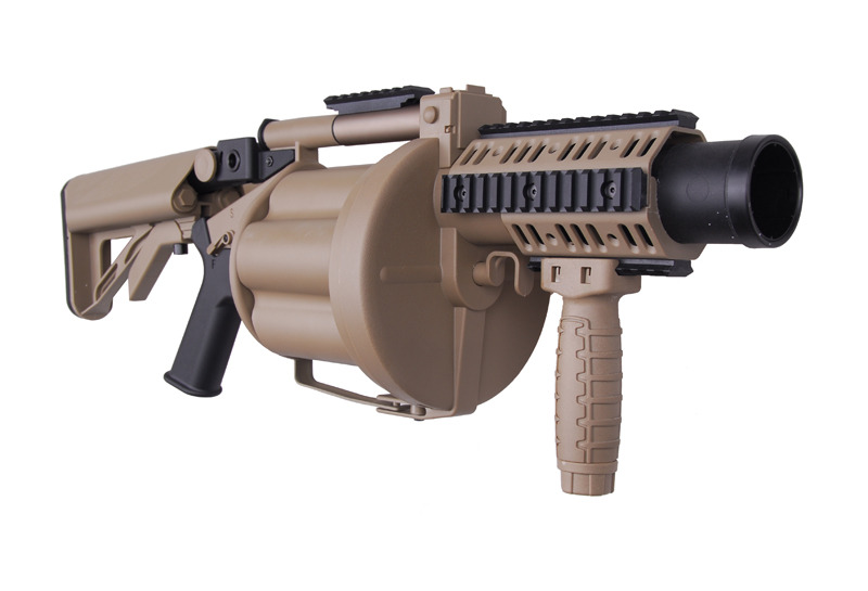 EA-Airsoft - ICS - MGL 190 - Multiple Grenade Launcher - TAN (réf: RL0127)